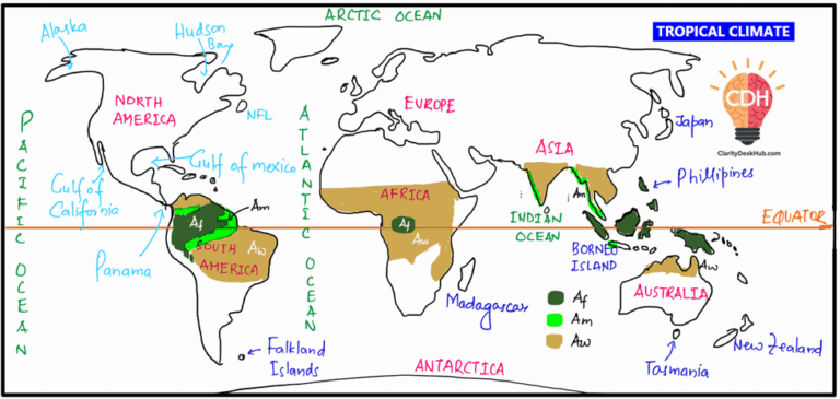 Tropical Humid Climate UPSC – Af, Am, Aw Types Explained